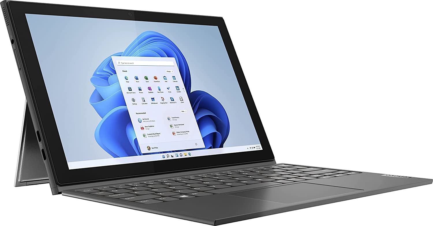 2022 Newest Lenovo Tablet Duet 3i | 10.3 inch FHD Touchscreen | Intel Celeron N4020 | 4G Memory | 64GB eMMC | Windows 11 S | Keyboard Included (Renewed)