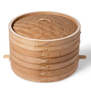 Bamboo Harvest Storage Basket, Stackable with Lid