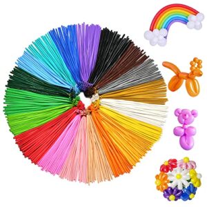 400pcs twisting balloons 260q long balloons for balloon animals, 20 assorted colors premium quality magic skinny modeling latex balloon for birthday christmas party decorations