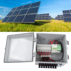 PV Combiner Box 8 String Solar Combiner Box with Arrester 10A 80A DC Circuit Breaker for Solar Panel