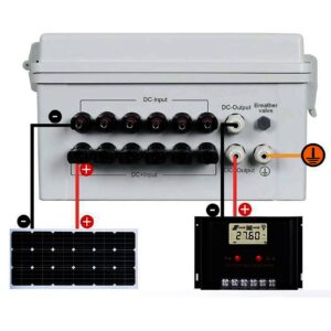 PV Combiner Box 8 String Solar Combiner Box with Arrester 10A 80A DC Circuit Breaker for Solar Panel