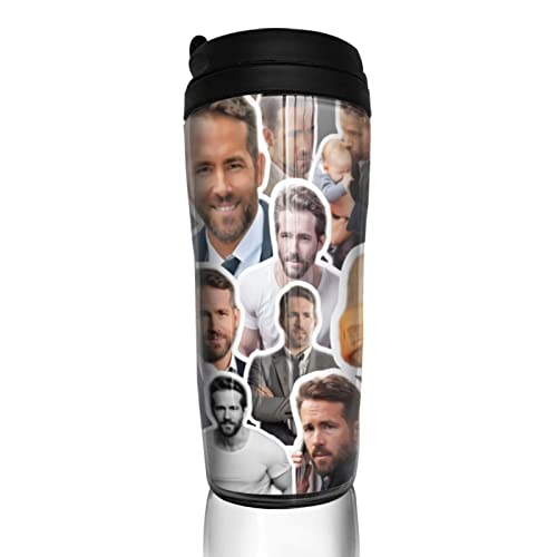 KIANSLA Ryan Reynolds Collage Coffee Cup Stainless Steel Cup With Leak-Proof Lid For Hot And Cold Drinks Insulated Travel Mugs, Is A Gift For A Good Friend 12oz