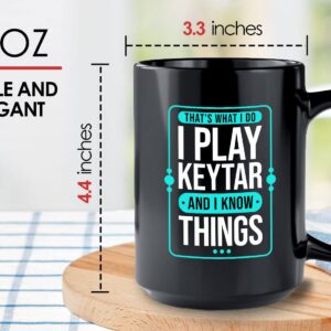 Bubble Hugs Keytar Coffee Mug 15oz Black - That's What I Do I Play Keytar - Keytar Player Music Musician Instrument Song