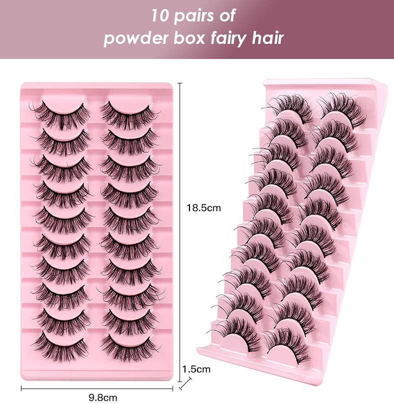 NEW 10Pairs Mink Eyelashes 100% Handmade 3D Mink Lashes Full Strip Lashes Soft False Eyelashes Makeup Lashes (XZ-05)