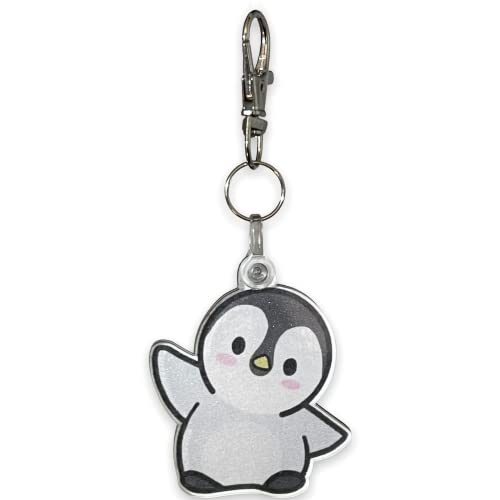 The Acrylic Place Baby Penguin Keychain - Charm for Purse Diaper Bag Tote Bag Kids Backpack Keychain (Backpack Size)