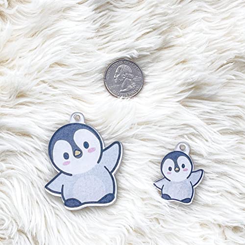 The Acrylic Place Baby Penguin Keychain - Charm for Purse Diaper Bag Tote Bag Kids Backpack Keychain (Backpack Size)