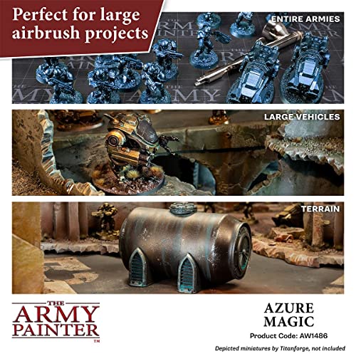 The Army Painter Warpaint Air Metallics Azure Magic - Acrylic Non-Toxic Heavily Pigmented Water Based Paint for Tabletop Roleplaying, Boardgames, and Wargames Miniature Model Painting