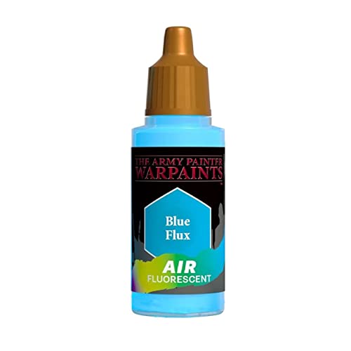 The Army Painter Warpaint Air Fluorescent Blue Flux - Acrylic Non-Toxic Heavily Pigmented Water-Based Paint for Tabletop Roleplaying, Boardgames, and Wargames Miniature Model Painting