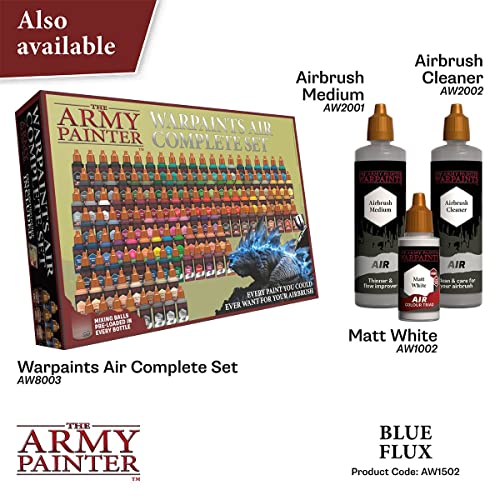 The Army Painter Warpaint Air Fluorescent Blue Flux - Acrylic Non-Toxic Heavily Pigmented Water-Based Paint for Tabletop Roleplaying, Boardgames, and Wargames Miniature Model Painting