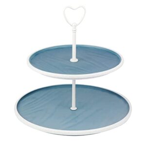 lucky will 2 tier serving tray for ocean theme party cupcake stand elegant platters tower for baby boy shower decorations wedding seaside restaurant holiday wine table