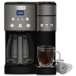 Cuisinart SS-15BKSP1 12 Cup Coffeemaker and Single Serve Brewer Black Bundle with Victor Allen Colombian Single Serve Brew Cups of Coffee 3 Pack