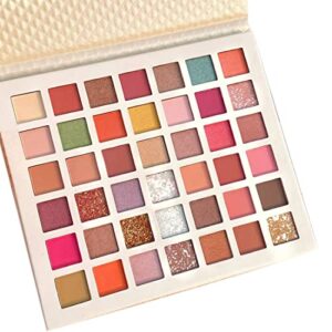 kaiqikaixi 42 colors eye shadow palette eye makeup neon eyeshadow palette pallet matte colorful shimmer metallic bright color pigmented highlight cosmetics