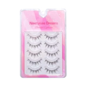 ninetynine dreams 5 pairs thai style false eyelashes 3d lightweight natural comfortable clear band daily eyelashes fluffy soft eyelashes packs