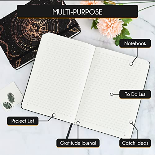 Freedom Mastery Journal Notebook - Daily and Manifest Journal, Daily Journal for Women & Men, Ruled Paper, Numbered Pages, 100gsm Ivory White Paper, Notebook with Pen Holder