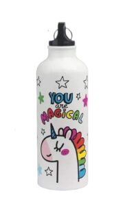 color changing water bottle, unicorn, bpa free, sports bottle, 16 oz