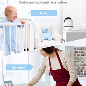 iDOO Baby Monitor, Baby Monitor with Camera and Audio 720P, Baby Monitor no WiFi with Night Vision, 5" HD Display, Remote Pan-Tilt-Zoom, 900 ft Long Range, Two-Way Talk, Room Temperature, Lullabies