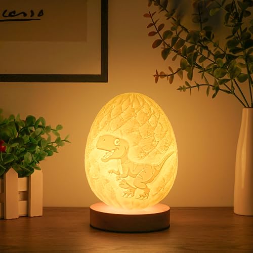 Olee Odee Dragon Egg Night Light for Kids Dinosaur Toys for Kids 3-5 5-7 8-12 for Kids Toddler Toys Bedroom Table Desk Lamp Chirstmas Birthday Boys Girls Gifts