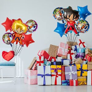 10Pcs Cute Anime Party Decoration Balloons,Aluminum Film Material Double Sided Balloons,Anime Theme Party Supplies,Kawaii Birthday Party Ballons