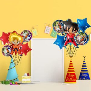 10Pcs Cute Anime Party Decoration Balloons,Aluminum Film Material Double Sided Balloons,Anime Theme Party Supplies,Kawaii Birthday Party Ballons