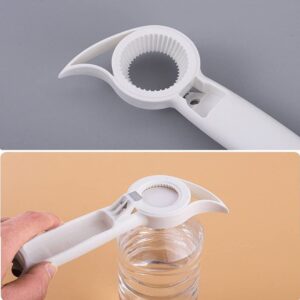 New 4 in 1 Multi Function Can Opener Bottle,Multi Kitchen Tool for Jelly Jars,Wine, Beer and other,Bottle Opener to Protect the Nail Use for Children,Elderly and Arthritis Sufferers (4Pcs)