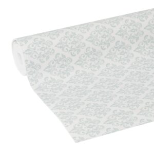 EasyLiner Shelf Liner for Drawers & Cabinets - Fabric Top Non-Adhesive - Liner Easy to Cut & Easy to Install - Decorative Liner for Drawers, Cabinets & Cupboards - 20 in. x 4 ft. - Sky Damask