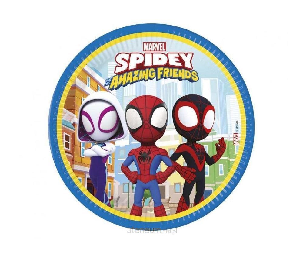 PROCOS Spidey And His Amazing Friends Pack Of 8 Party Plates FSC