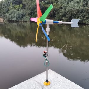 diy small wind turbine generator kit and light strip | backyard decoration，35" height 18.1" diameter