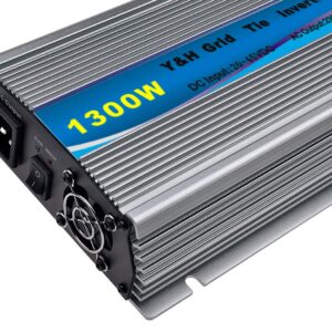 SOGTICPS 1300W on Grid Tie Inverter MPPT Stackable Pure Sine Wave DC30-45V to AC90V-140V Output for 36V Solar Panel