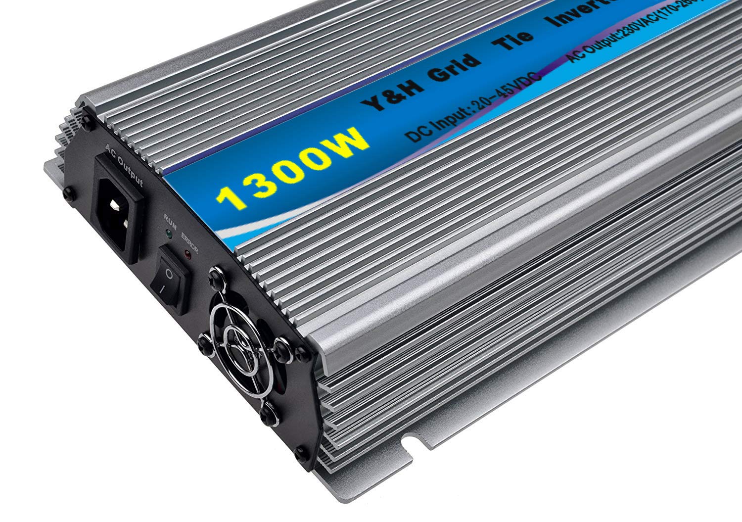 SOGTICPS 1300W on Grid Tie Inverter MPPT Stackable Pure Sine Wave DC30-45V to AC90V-140V Output for 36V Solar Panel