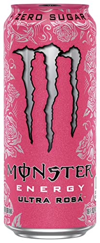 Monster Energy Ultra Rosa, Sugar Free Energy Drink, 16 Ounce (Pack of 15)