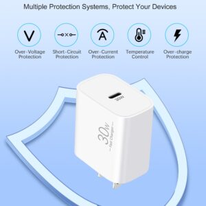 30W USB C Charger Block for iPhone 15/15 Pro Max/Plus/14/13/12/11, Google Pixel 8/7/6, iPad, MacBook Air, Samsung Galaxy S23/S22, 2Pack PD 30Watt Super Fast USB-C Power Adapter Walll Charging Plug