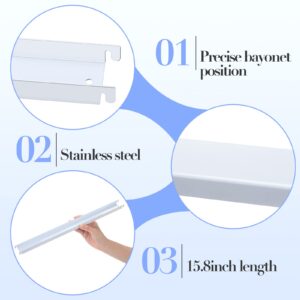 6 Pcs Filing Front to Back Rails Lateral Hanging File Bar Stainless Steel White File Cabinet Rails File Cabinet Inserts for Folders Office Home 15.76 Inches Long