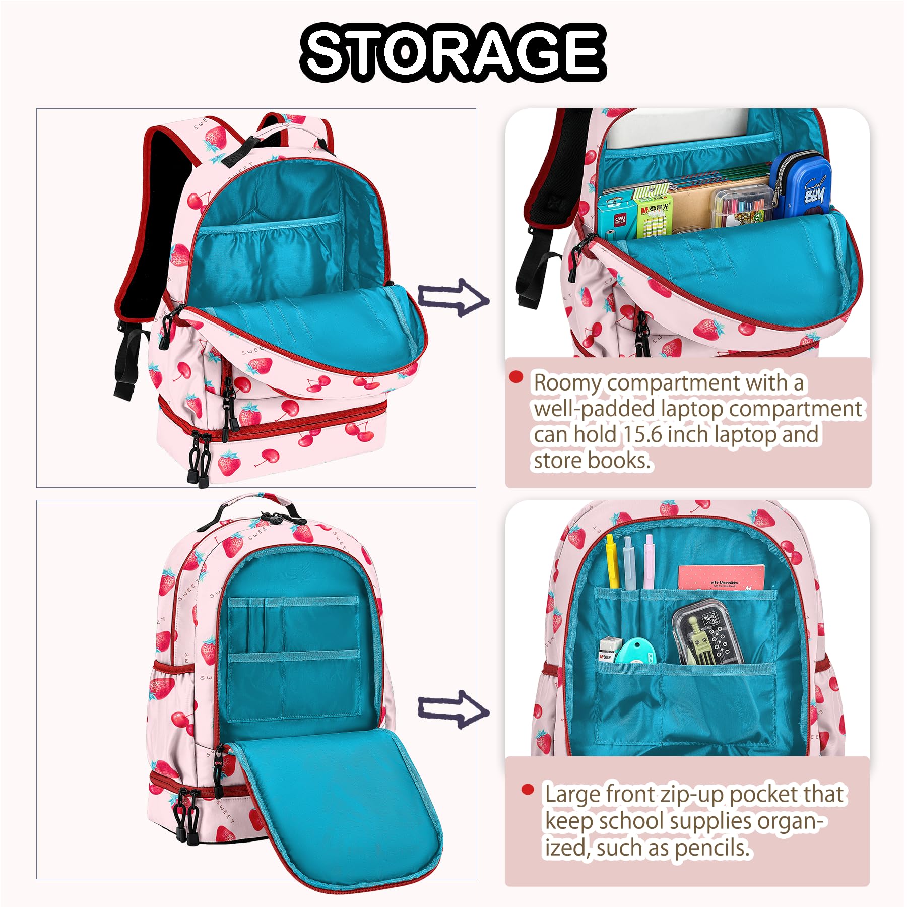 BASICPOWER Kids Backpack for Teen Girls Boys, Lightweight Water Resistant Pattern Backpacks for Preschool Kindergarten