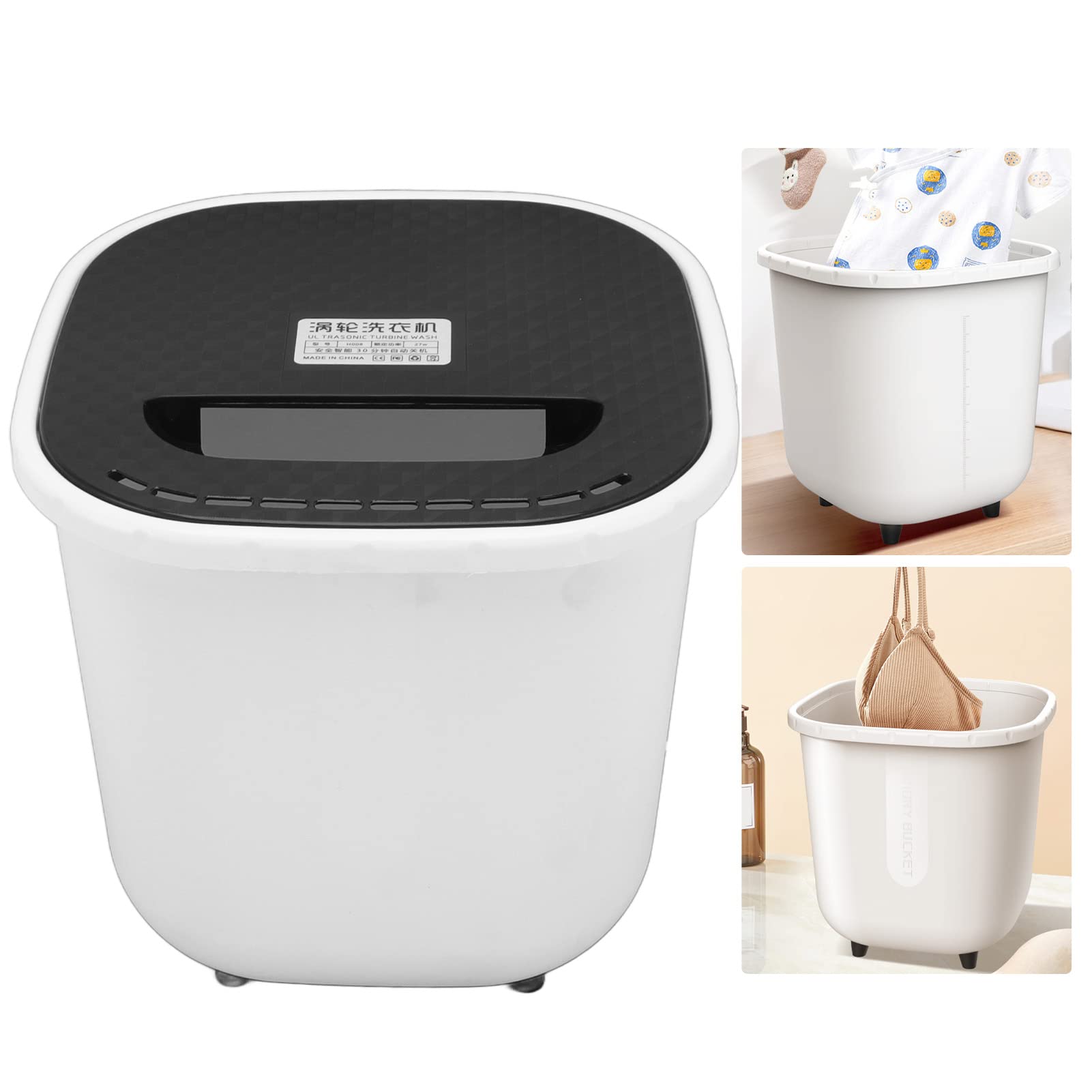 Portable Washing Machine, Forward and Reverse Rotation Mini Underwear Washer Compact Small Laundry for Apartment Dorm Home