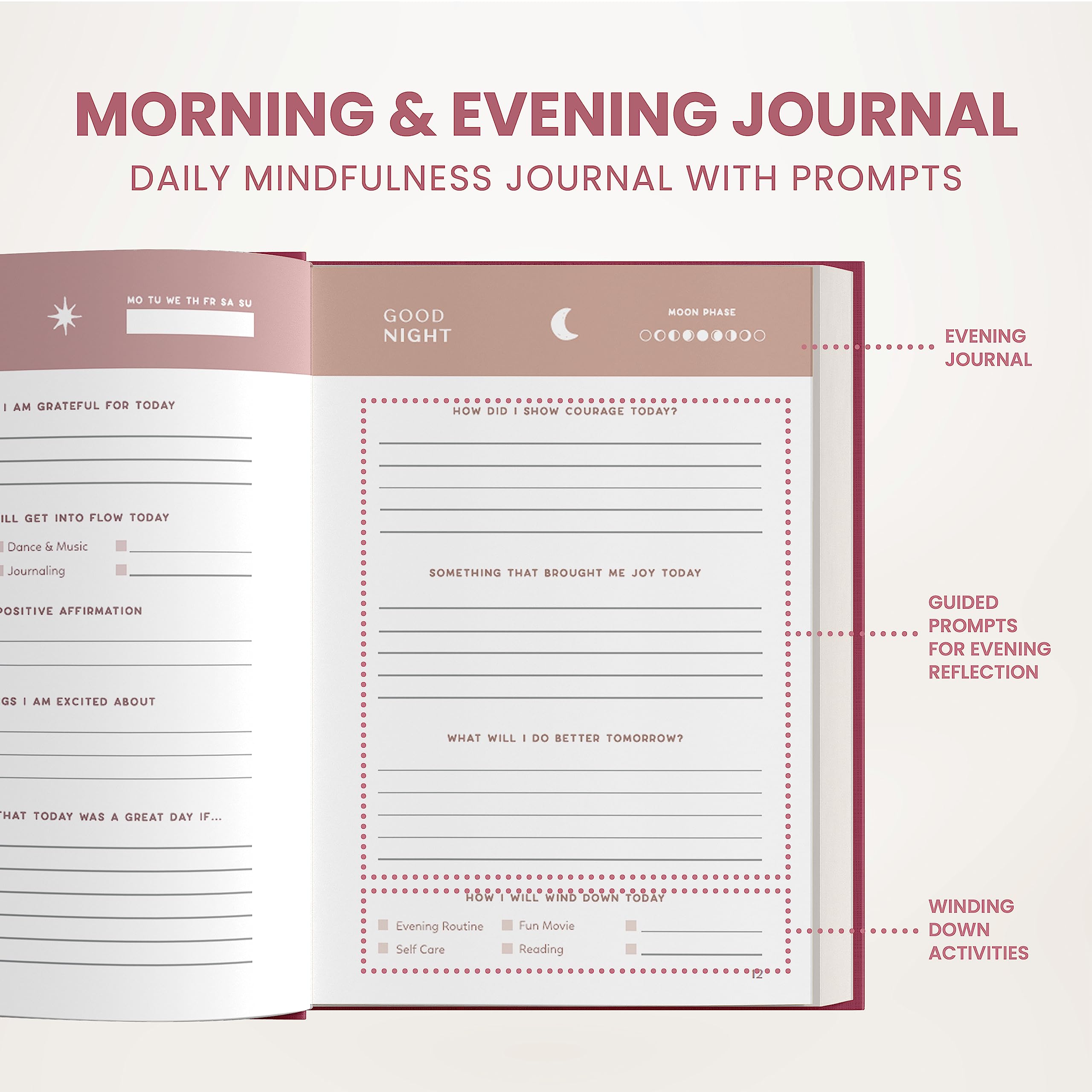 Daily Gratitude Journal for Women - Daily Affirmation & Mindfulness - Goal Planning with Self Reflection Pages - Gratefulness & Wellness Planner - Boost Positivity & Thankfulness