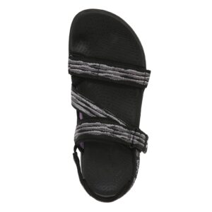 Ryka Womens Kona Trek Hiking Sport Sandal, Black, 8.5 US