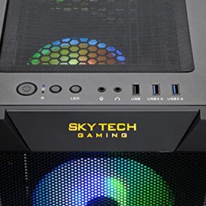 Skytech Gaming Skytech Chronos Gaming PC Desktop – Intel Core i5 12600K 3.7 GHz, NVIDIA RTX 3080, 1TB NVME SSD, 16GB DDR4 RAM 3200, 850W Gold PSU, 11 AC Wi-Fi, Windows 11 Home 64-bit