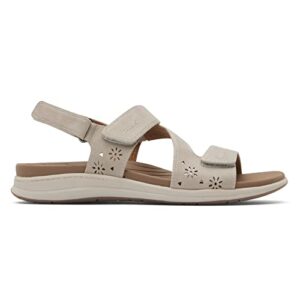 Cobb Hill Women's Tala Asym Sandal, Taupe Synthetic, 7 Narrow