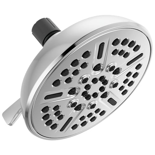 Delta Faucet 8-Spray Chrome Shower Head, Delta Shower Head Chrome, Showerheads, 2.5 GPM Flow Rate, Chrome 75898