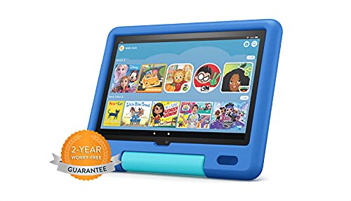 Amazon Fire HD 10 Kids tablet, 10.1", 1080p Full HD, ages 3–7, 32 GB, Sky Blue