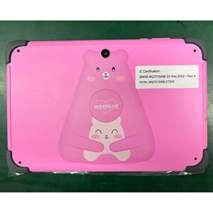 weelikeit Kids Tablet 8 inch Android 11, Learning Tablets for Children, 2+32GB Touchscreen Toddler Tablet with WiFi 6, Bluetooth, Kids App Pre-Installed, YouTube, Case, Stand, Stylus(Pink)