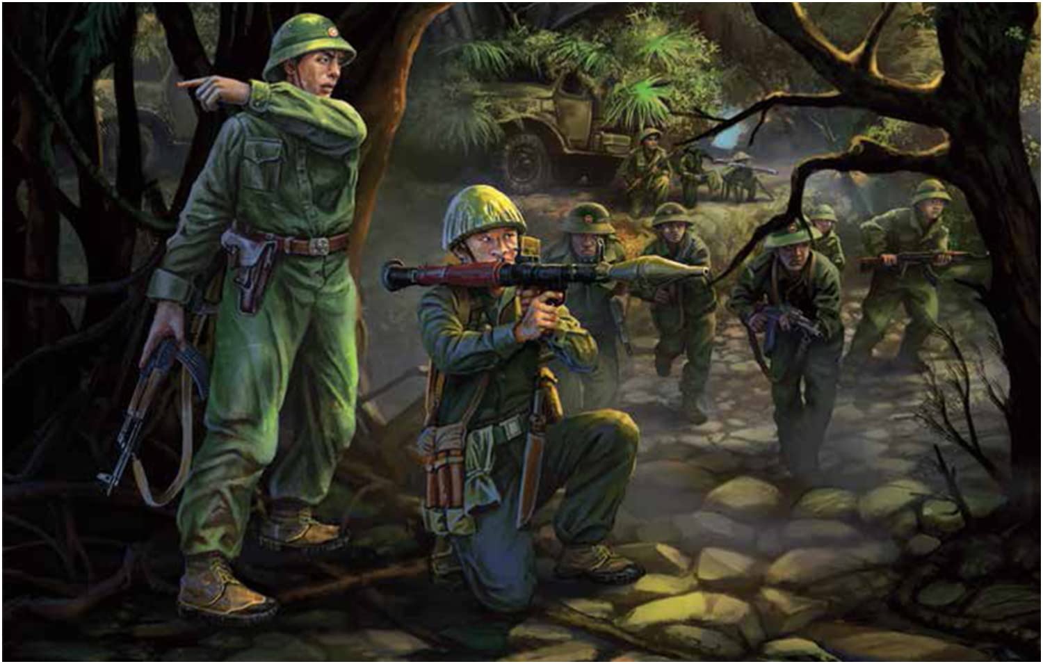 Rubicon Models RB1003 1/56 Vietnam War Vietnamese People's Army Soldier 30 Pieces Plastic Model