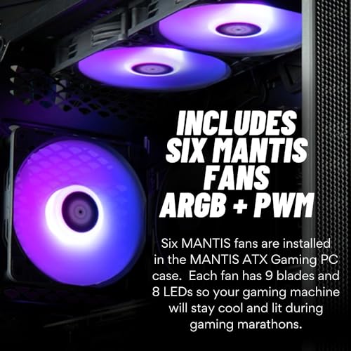 Empowered PC Mantis V2 Gaming Desktop - NVIDIA GeForce RTX 3070 (>4060 TI), AMD Ryzen 7 5700X Processor, 32GB DDR4 RAM, 512GB NVMe SSD + 2TB HDD, WiFi, Windows 11H - Gamer RGB Computer