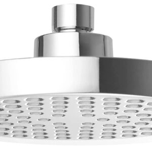 HandyCondo High Pressure Shower Head 6 Inch | Showerhead Is Perfect For Homes With Low Water Pressure | Leakproof Fixed Shower Heads With Angle-Adjustable Swivel Ball -(Brushed Nickel)