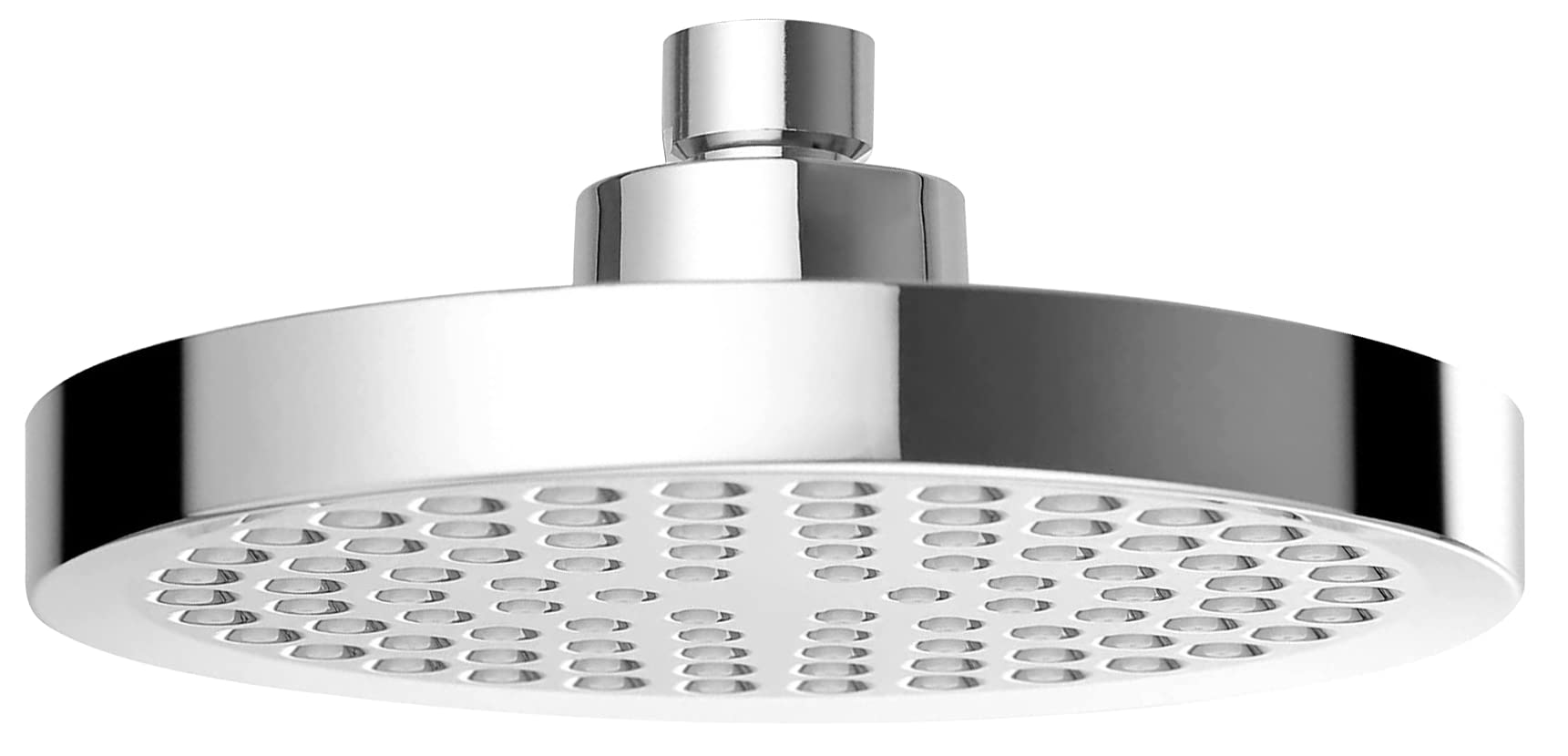 HandyCondo High Pressure Shower Head 6 Inch | Showerhead Is Perfect For Homes With Low Water Pressure | Leakproof Fixed Shower Heads With Angle-Adjustable Swivel Ball -(Brushed Nickel)