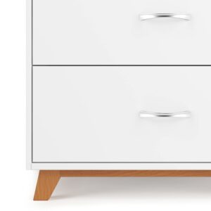 Child Craft SOHO 3 Drawer Dresser with Changing Topper for Nursery or Bedroom, Plenty of Storage, Anti-Tip Kit Included to Prevent Tipping, Non-Toxic, Baby Safe Finish (White/Natural)