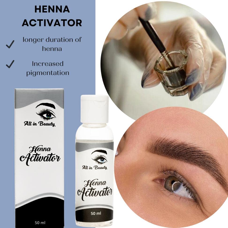 All in Beauty Henna Starter Eyebrow Coloring Kit, Eyebrows Henna Bundle for Brow Coloring, Vegan, Made from Natural and Harmless Ingredients, Tint your Brows, Long Lasting and Waterproof