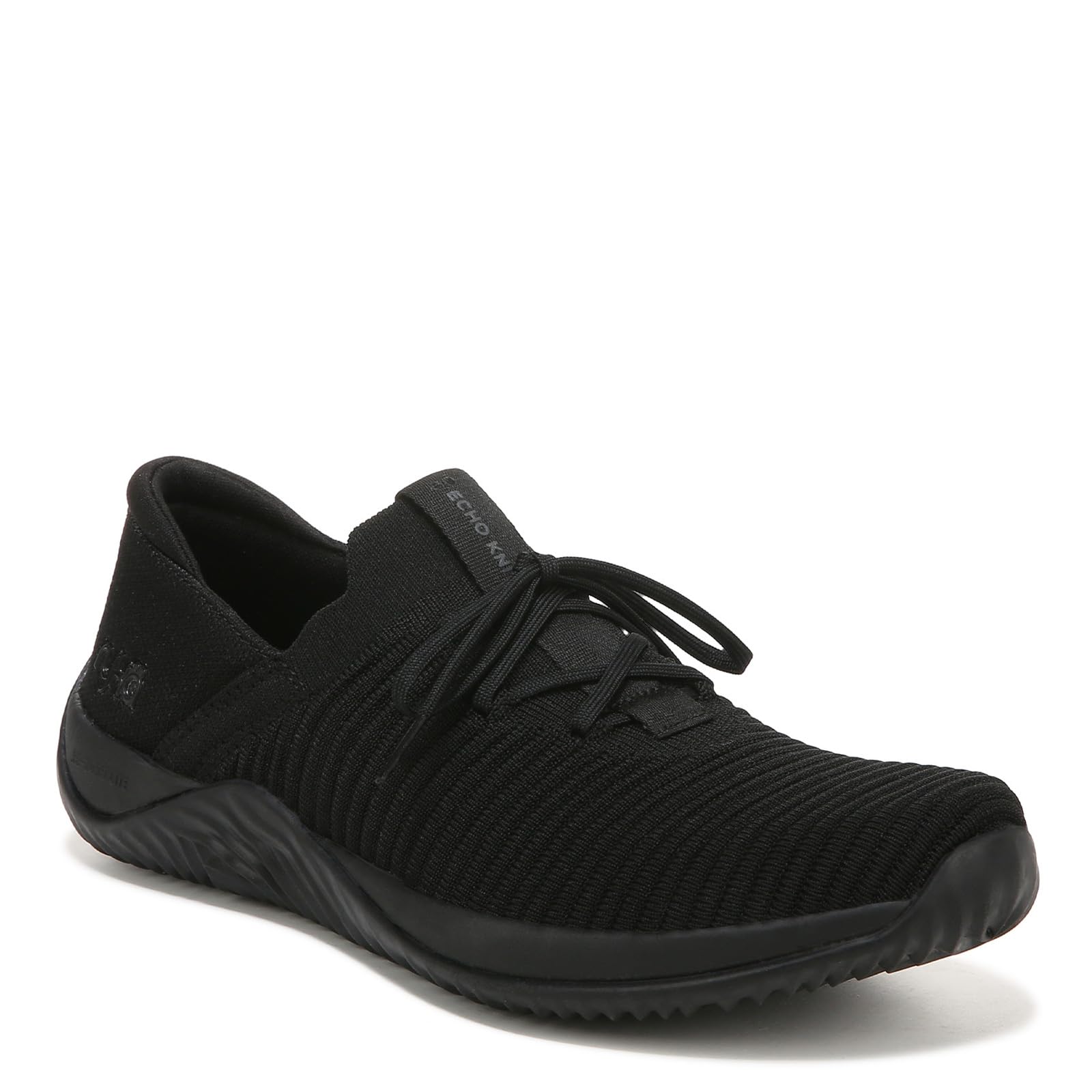 Ryka Womens Echo Knit Fit Slip-on Sneaker, Black, 11 US