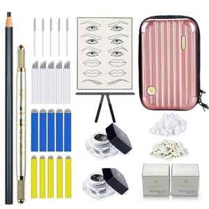 mokohoa microblading kit, microblading supplies kit with microblade eyebrow pen micro blading eyebrows kits eyebrow mapping kit for beginners & artist