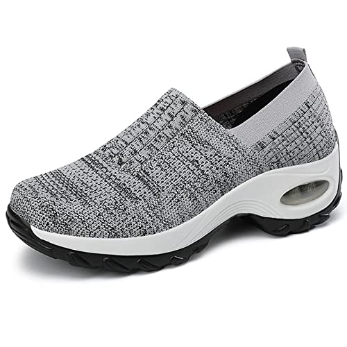 STUNAHOME Womens Slip-On Orthopedic Walking Shoes Non Slip Sole Breathable Mesh and Comfort Cushioning Sporty and Lightweight Sneakers for Women